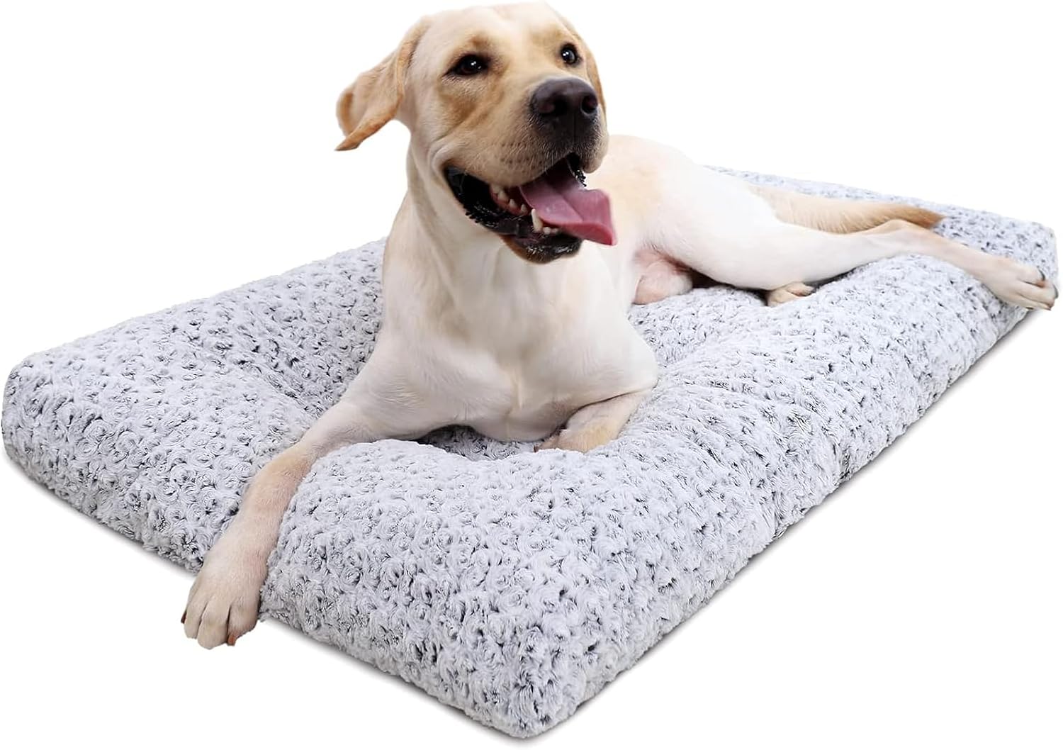 Washable Dog Bed Deluxe Plush Dog Crate Beds Comfy Kennel Pad Anti-Sli ...